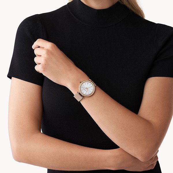 Đồng Hồ Nữ Michael Kors MK Darci Rose Gold Crystal Watch MK4519 Màu ...