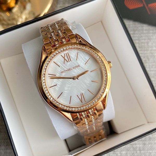 Đồng Hồ Nữ Michael Kors MK Mindy Rose Gold-Tone Watch MK7078 Màu Vàng Gold