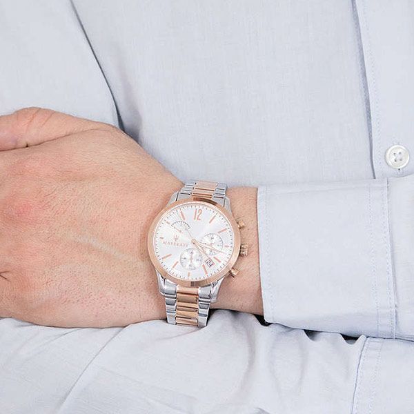 Đồng Hồ Nam Maserati Tradizione Chronograph Silver Dial Men's Watch ...