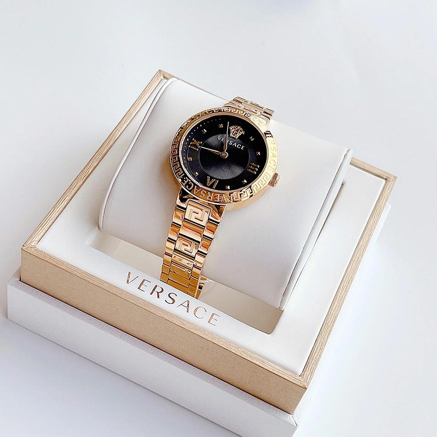 Đồng Hồ Nữ Versace Greca Lady Quartz Black Dial Ladies Watch VE2K00721 ...