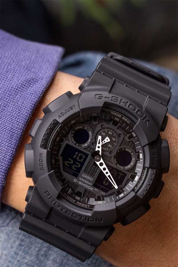Đồng Hồ Nam Casio Analog-Digital G-Shock GA-100-1A1ER Màu Đen