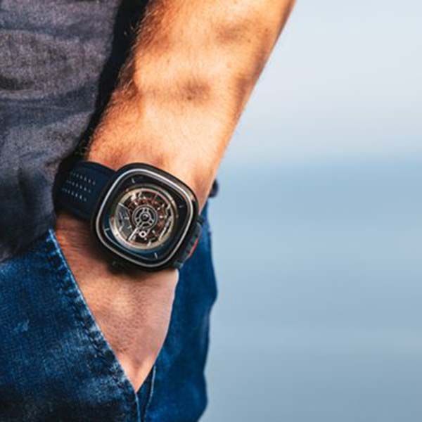 Đồng Hồ Nam SevenFriday T-Series Gradient Blue Transparent Dial Men's ...