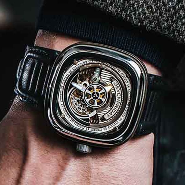 Đồng Hồ Nam SevenFriday S-series Automatic Silver Dial Men's Watch S2/01 Màu Xám Bạc