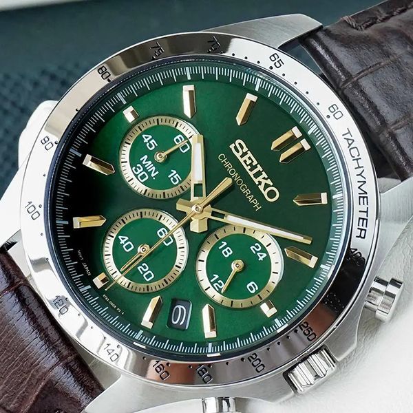 Đồng Hồ Nam Seiko Spirit Chronograph SBTR017 Màu Xanh Green