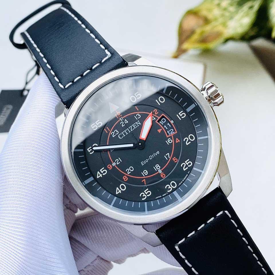 Đồng hồ Nam Citizen AW1361-01E Eco-Drive Avion Calendar Black